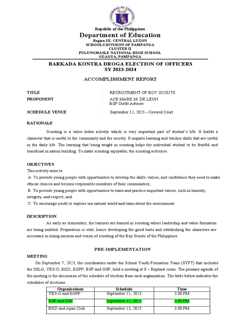 Acr - BSP Recruitment | PDF