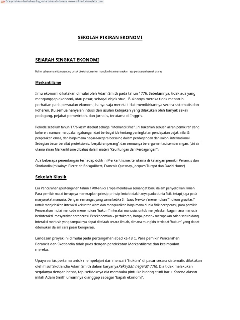 SCHOOLS - OF - ECONOMIC - THOUGHT - A - BRIEF - HIST (1) .En - Id | PDF
