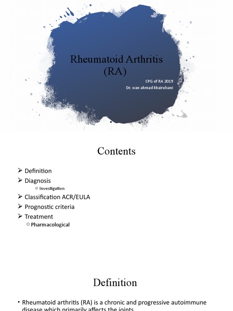 RA. Presentation | PDF | Rheumatoid Arthritis | Arthritis