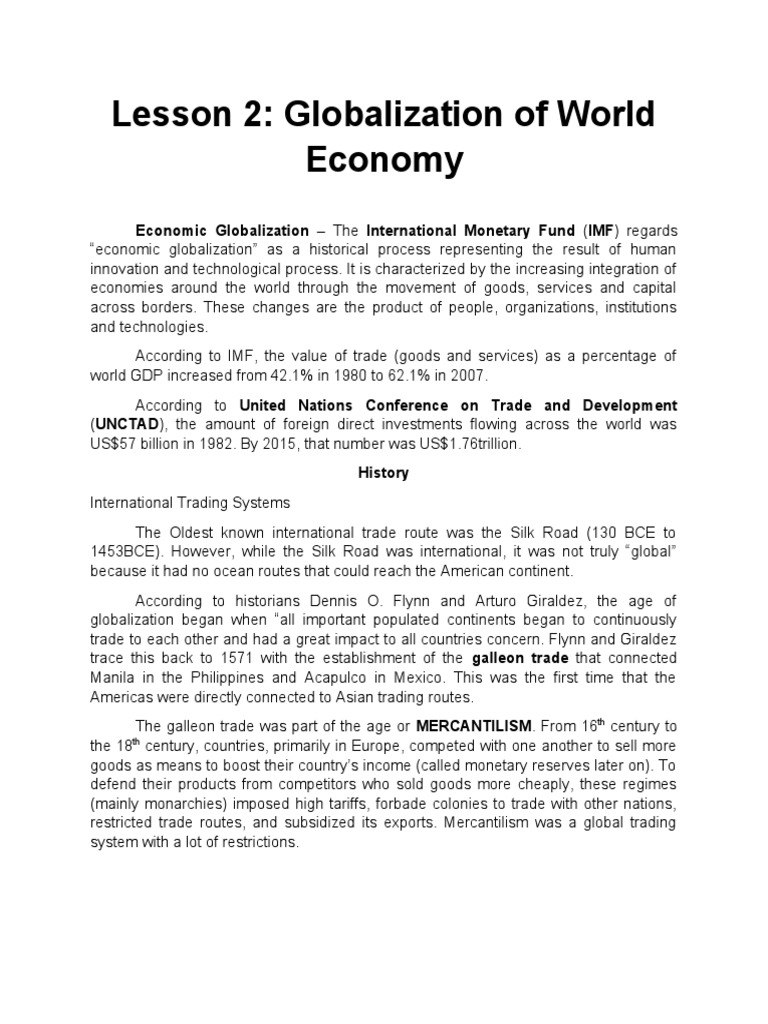 Conworld Lesson 2 | PDF | Gold Standard | Mortgage Backed Security