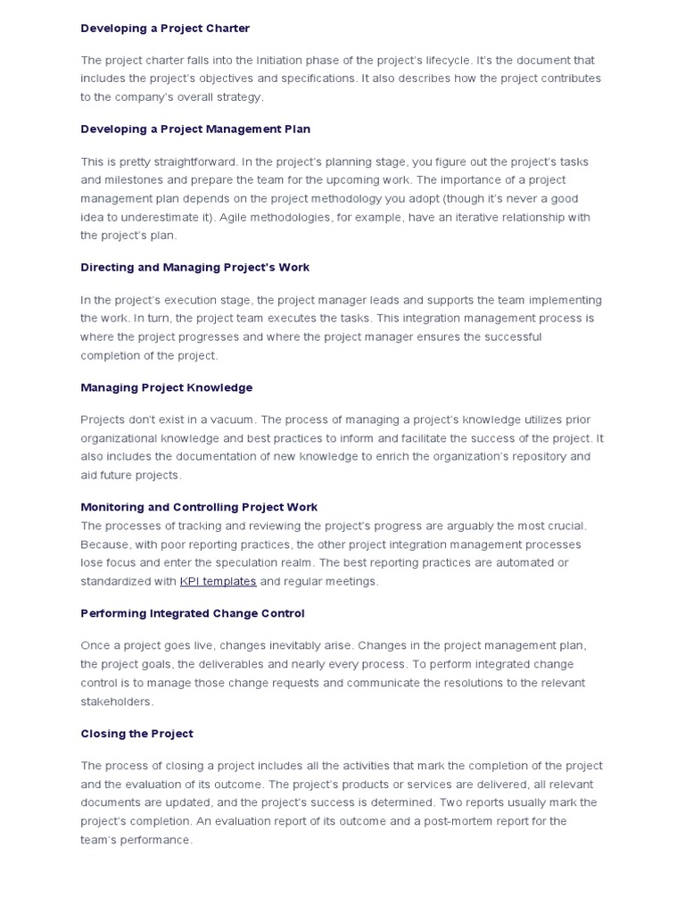 Developing A Project Charter | PDF | Project Management | Leadership