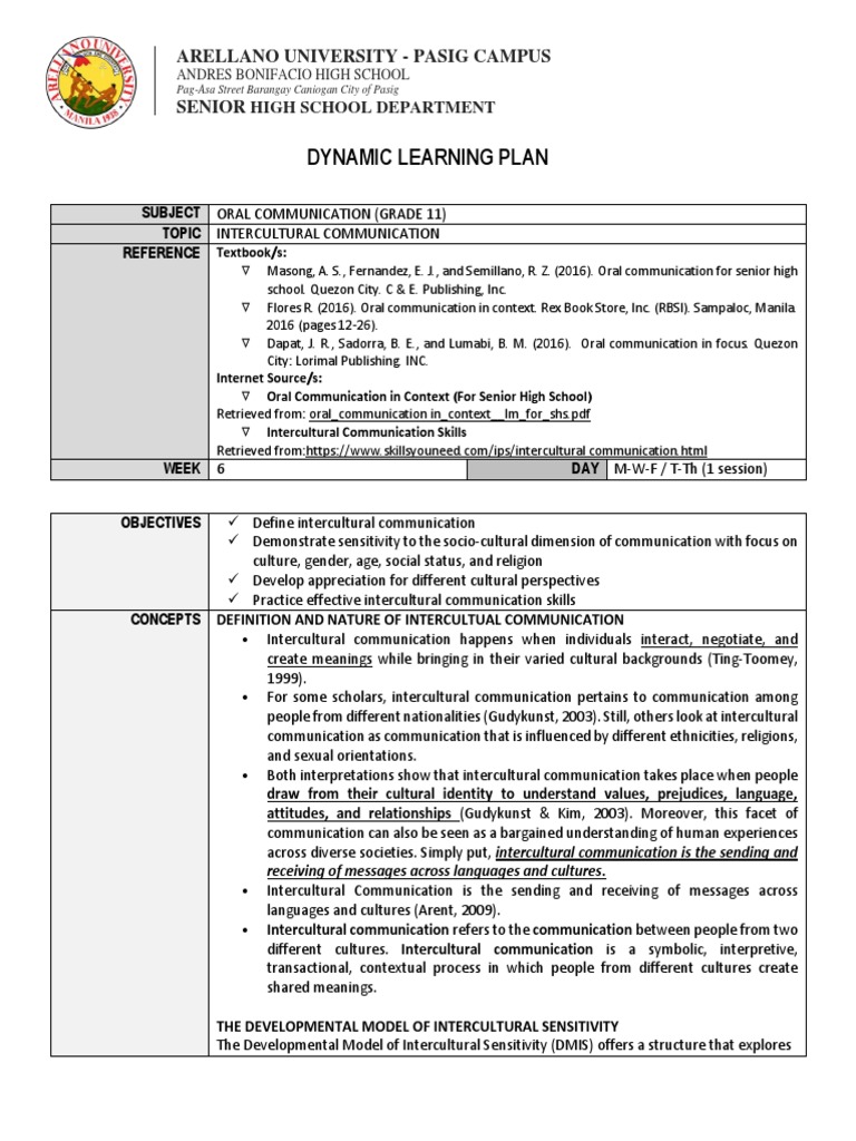 DLP 7 Intercultural Communication | Download Free PDF | Cross Cultural Communication | Communication