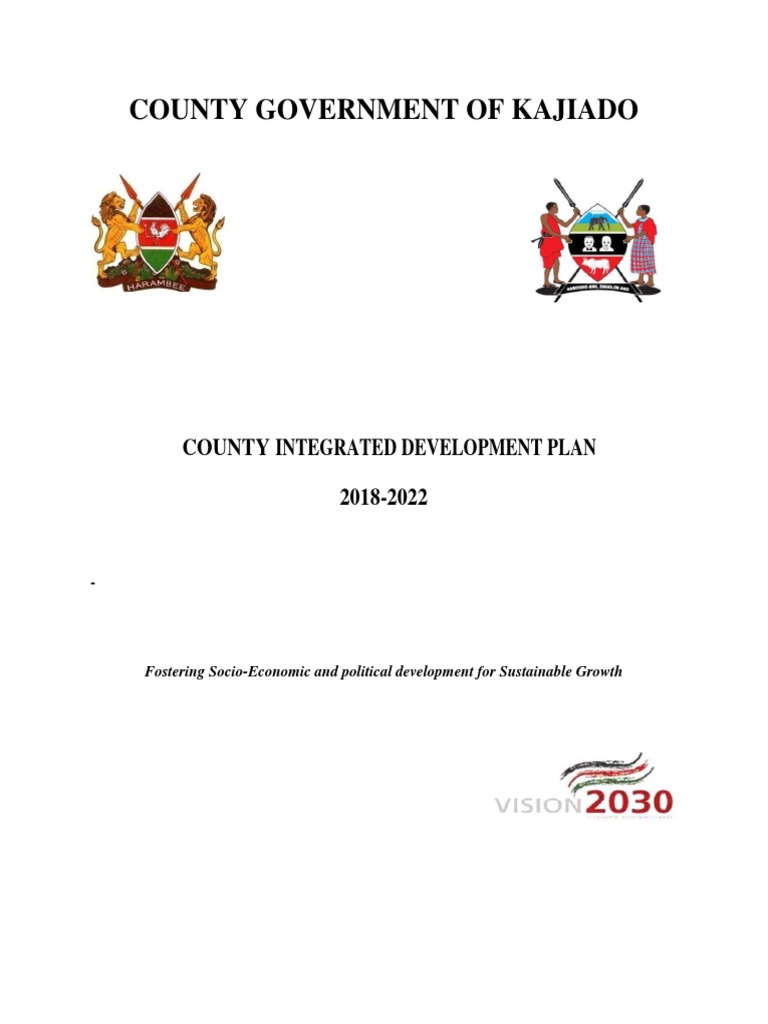 Kajiado County Integrated Development Plan 2018-2022 | PDF | Governance ...