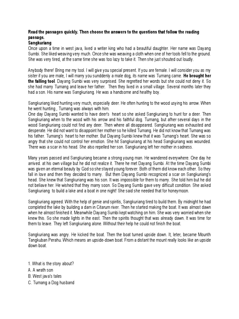 Soal Narrative Text and Reported Speech | PDF | Cinderella | Folklore