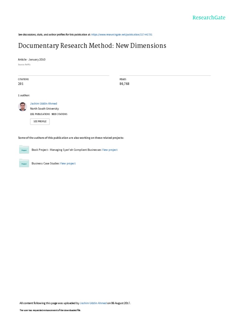 Documentary Research Method Explained | PDF | Data | Social Sciences