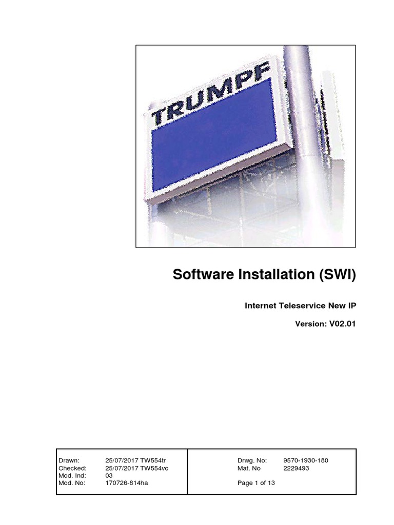 Software Installation Guide for Teleservice V2.01 | PDF | Internet ...