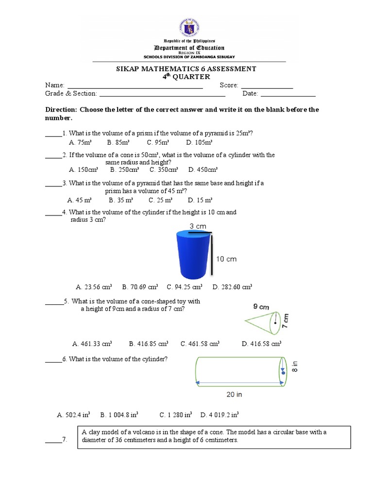 Rapid Sikap Grade 6 Q4 Test Q Download Free Pdf Odds Volume