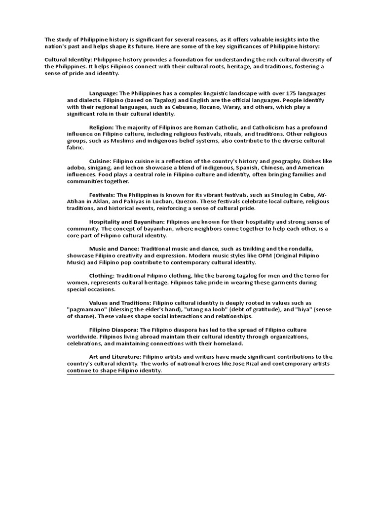 Significance of Philippine History | PDF | Green Revolution | Philippines