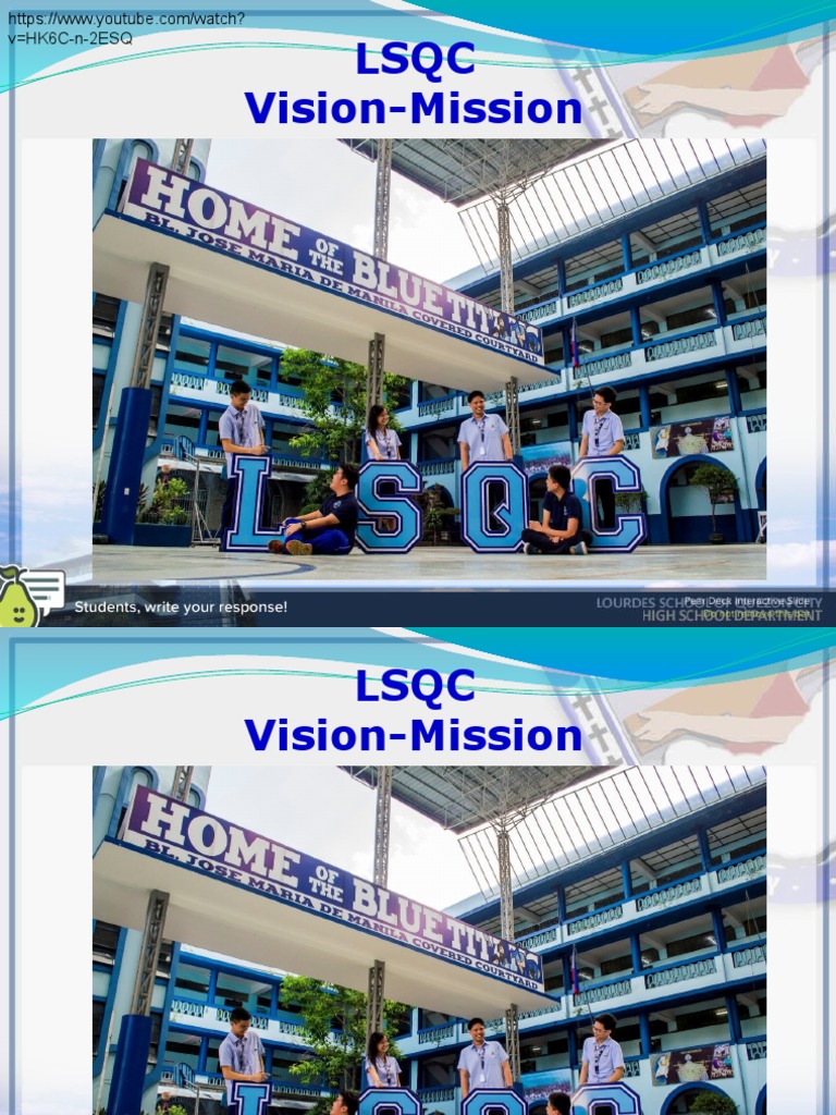 LSQC+VisionMission+Statement+Week+2022 2023+ | PDF | Francis Of Assisi | Mary, Mother Of Jesus