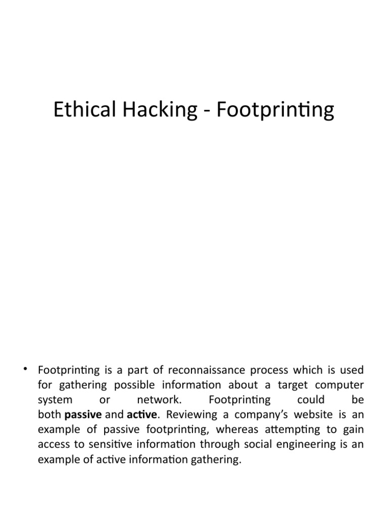 Ethical Hacking: Understanding Footprinting | PDF | Domain Name System | Ip Address