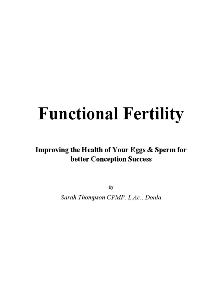 Functional Fertility - Improving The Health of Your Eggs | PDF ...