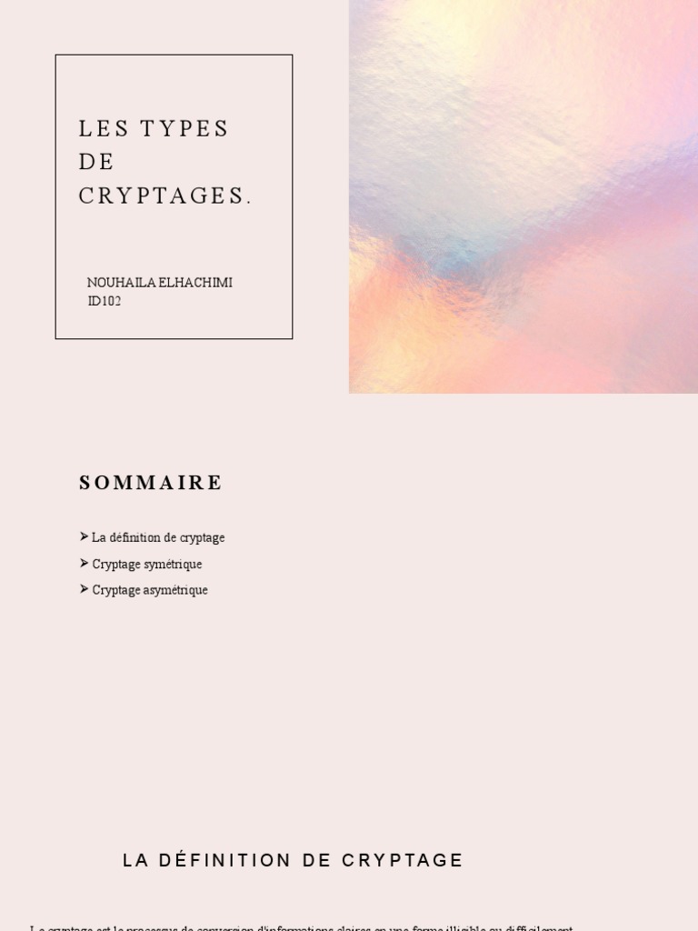 Les Types de Cryptages | PDF | Public-key cryptography | Cryptage