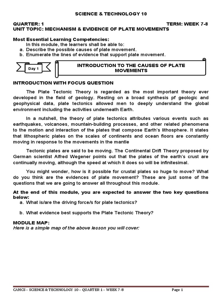 Plate Movements Week 7 8 | PDF | Plate Tectonics | Convection