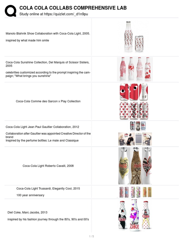 Colaboraciones de Coca Cola | PDF | Coca Cola | The Coca Cola Company