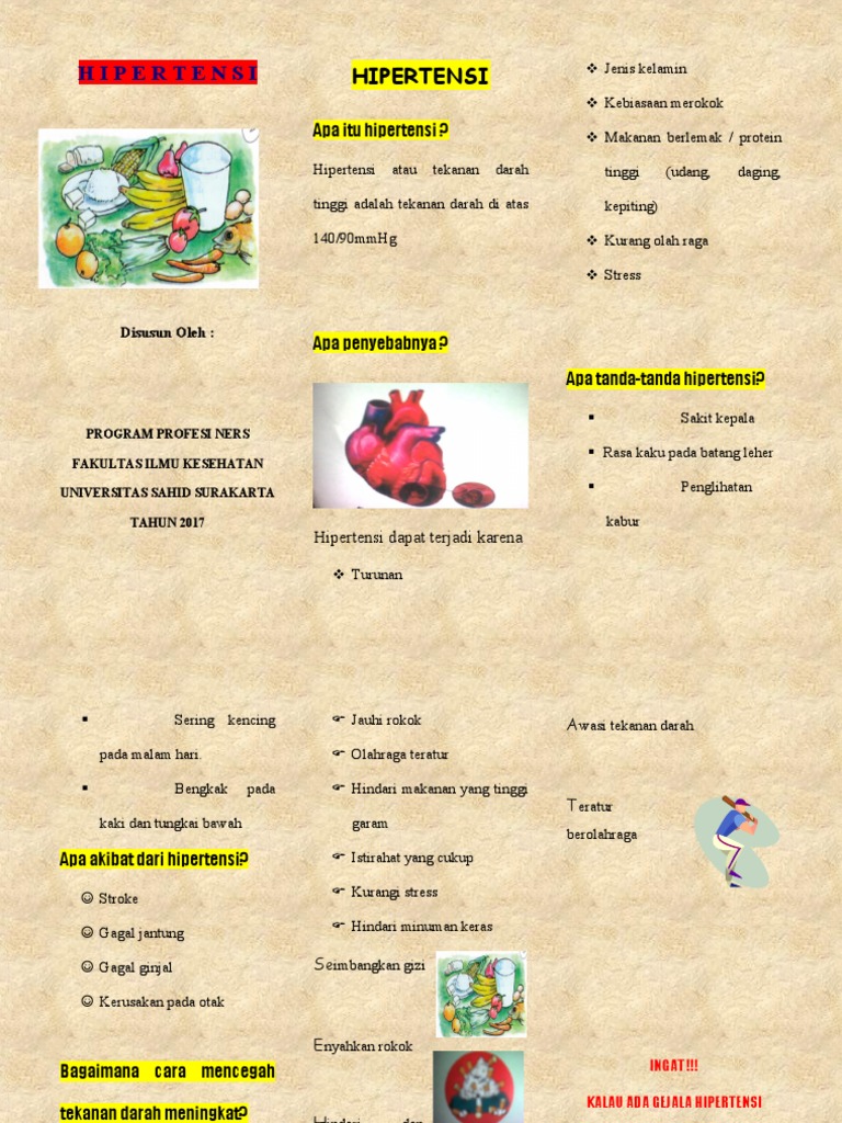 Leaflet Edukasi tentang Hipertensi | PDF
