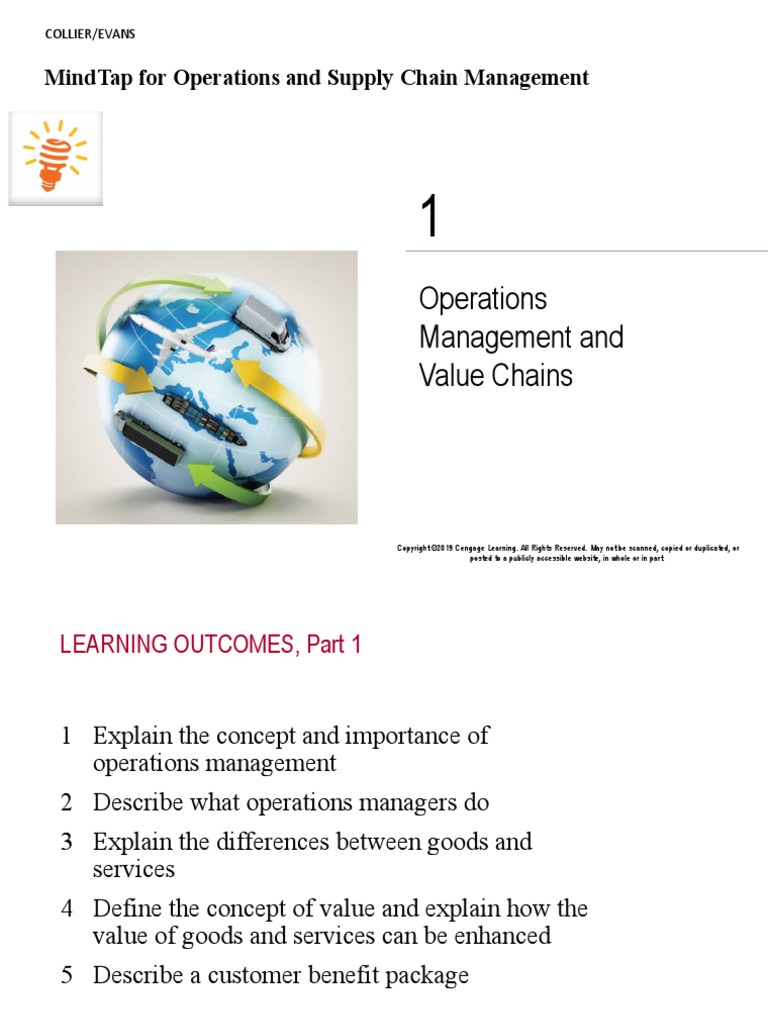Chapter 1 OPerations Management and Value Chain | PDF | Sustainability | Supply Chain