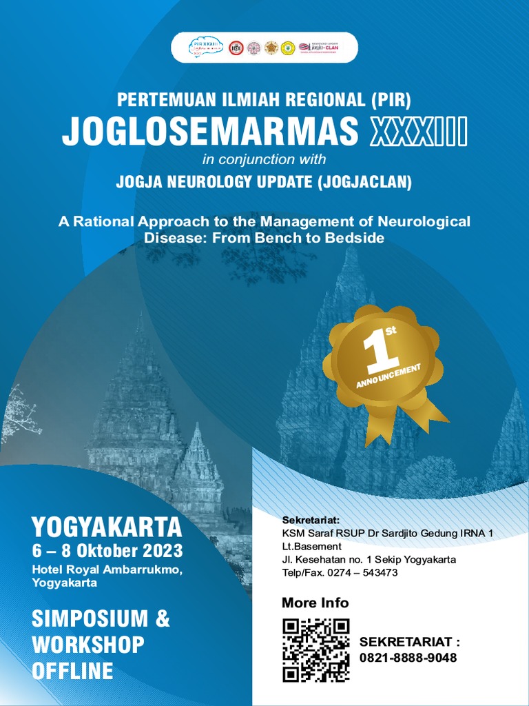 First Announcement PIR PERDOSSI JOGLOSEMARMAS XXXIII | PDF | Neurology | Medicine