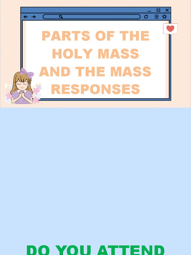 Parts of The Mass and The Mass Responses English | PDF | Mass (Liturgy) | Lord's Prayer