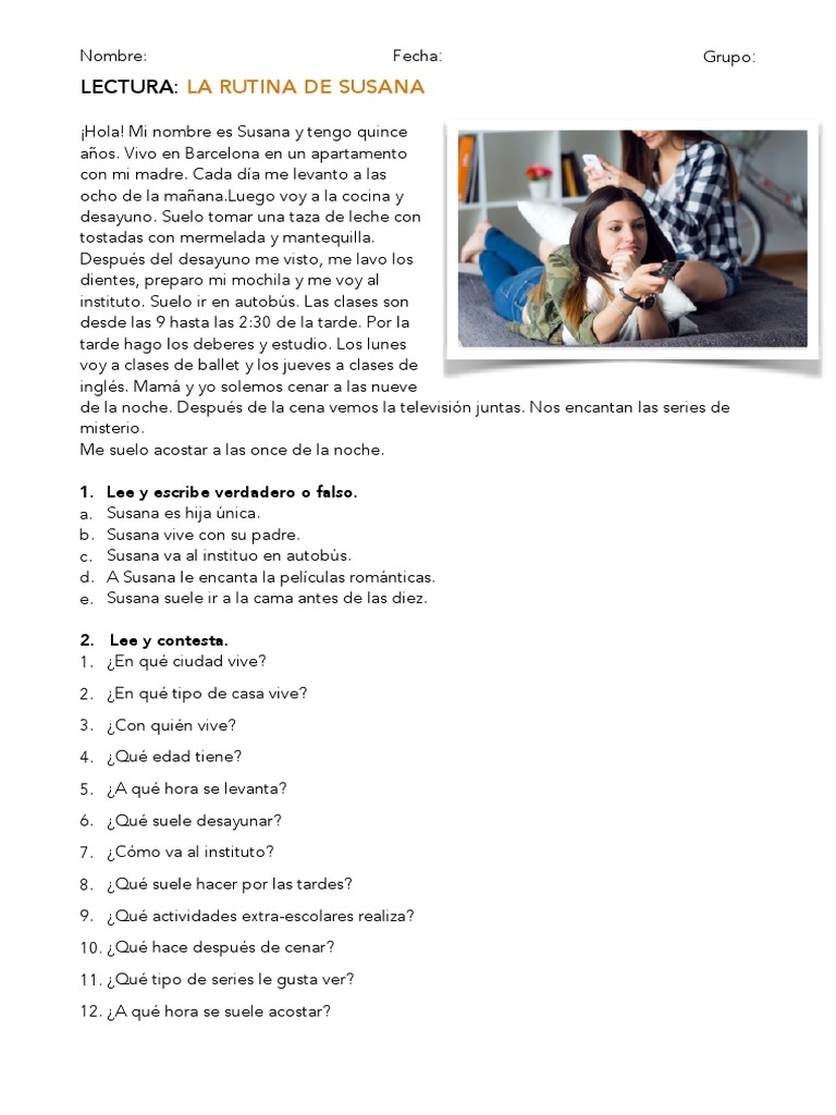 La Rutina Diaria | PDF