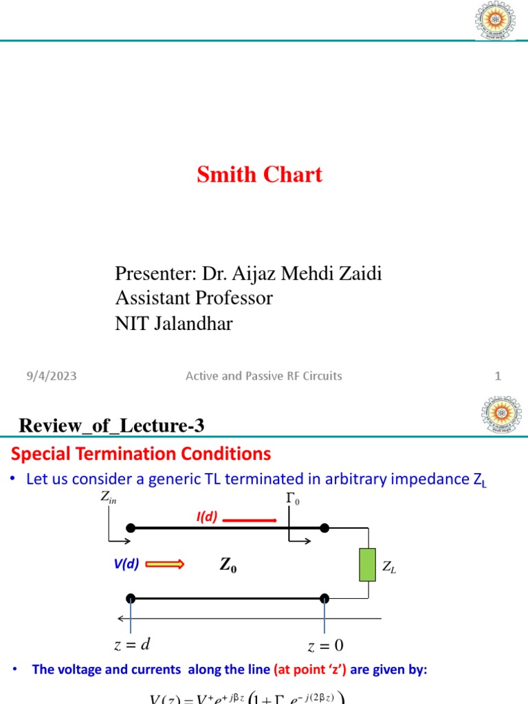 Smith Chart L 5 f2 | PDF | Complex Number | Electronics