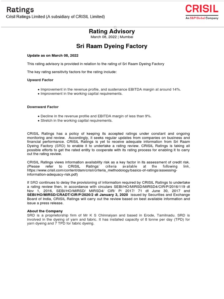 Sri Raam Dyeing Factory-RA | PDF | Damages | Debt