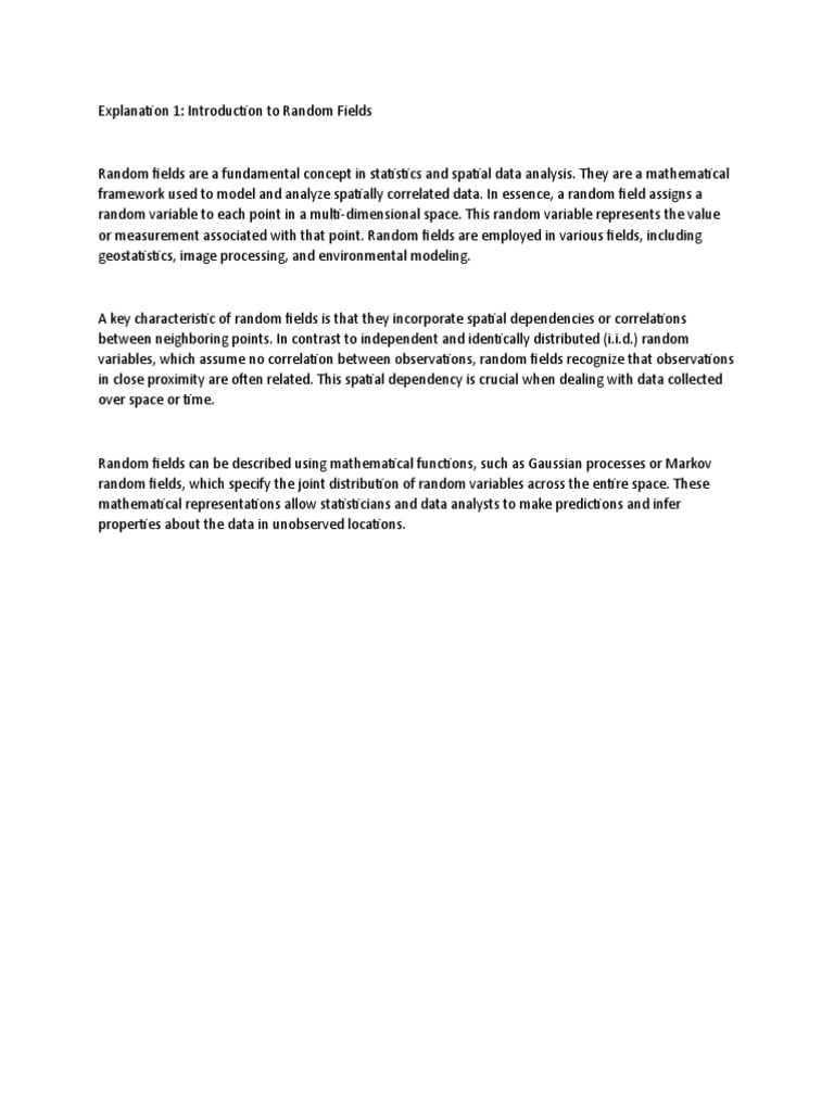 Introduction To Random FIelds | PDF