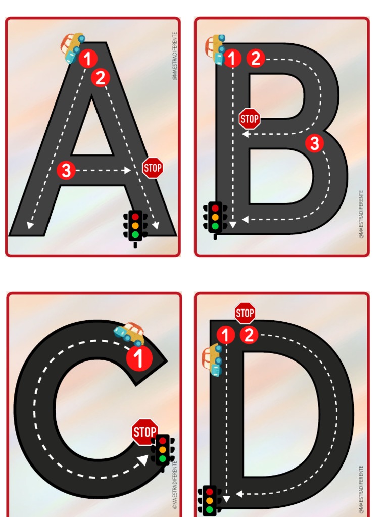 Abecedario en Letras de Carretera | PDF