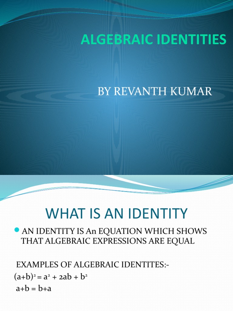 Algebraic Identities-1 | PDF