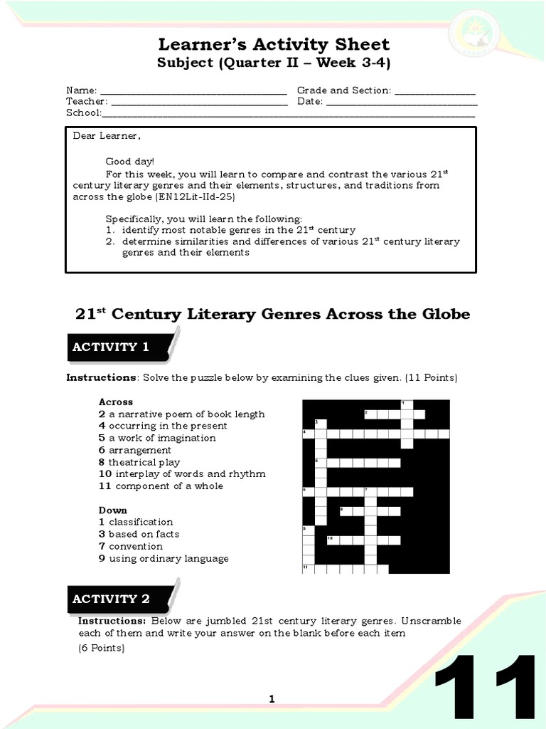 21ST Literature Week 11-12 Module | PDF