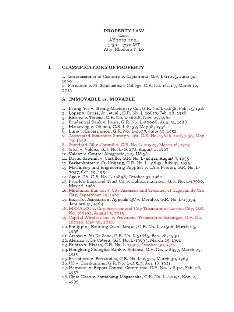 Cases in Property Law | PDF