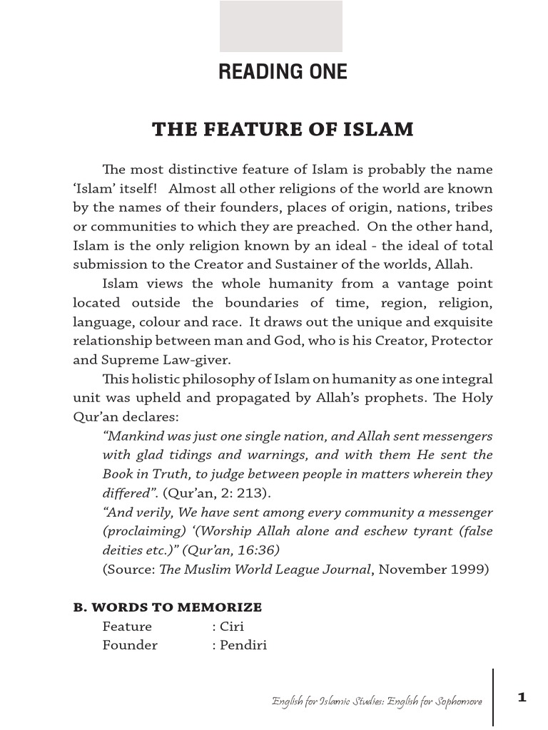 The Feature of Islam | PDF | Prophets And Messengers In Islam | Allah