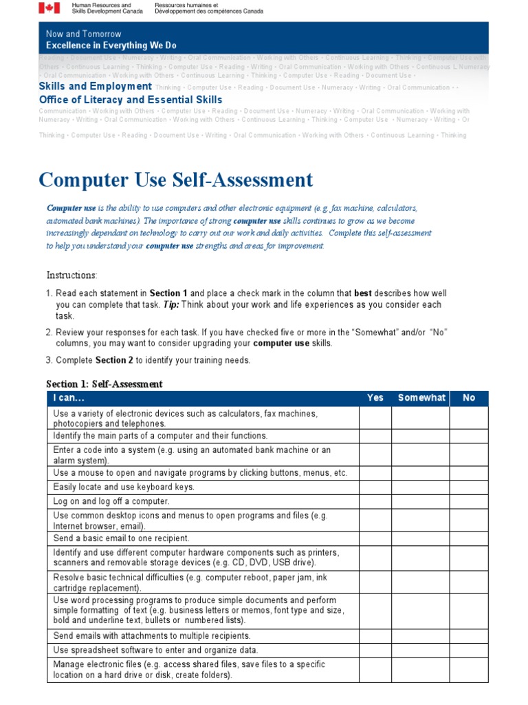 ComputerUse Self Assesment | PDF | Computer File | Computer Program