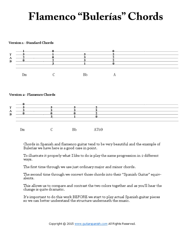 Chords - Flamenco | PDF