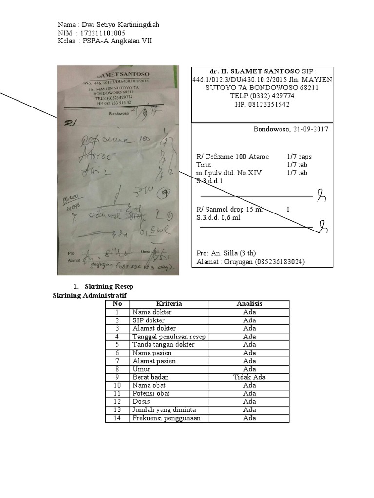 Skrining Resep | PDF Skrining Resep | PDF
