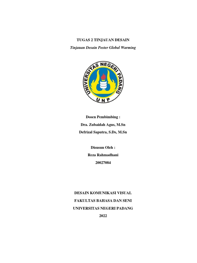 Tinjauan Desain Poster Pemanasan Global | PDF