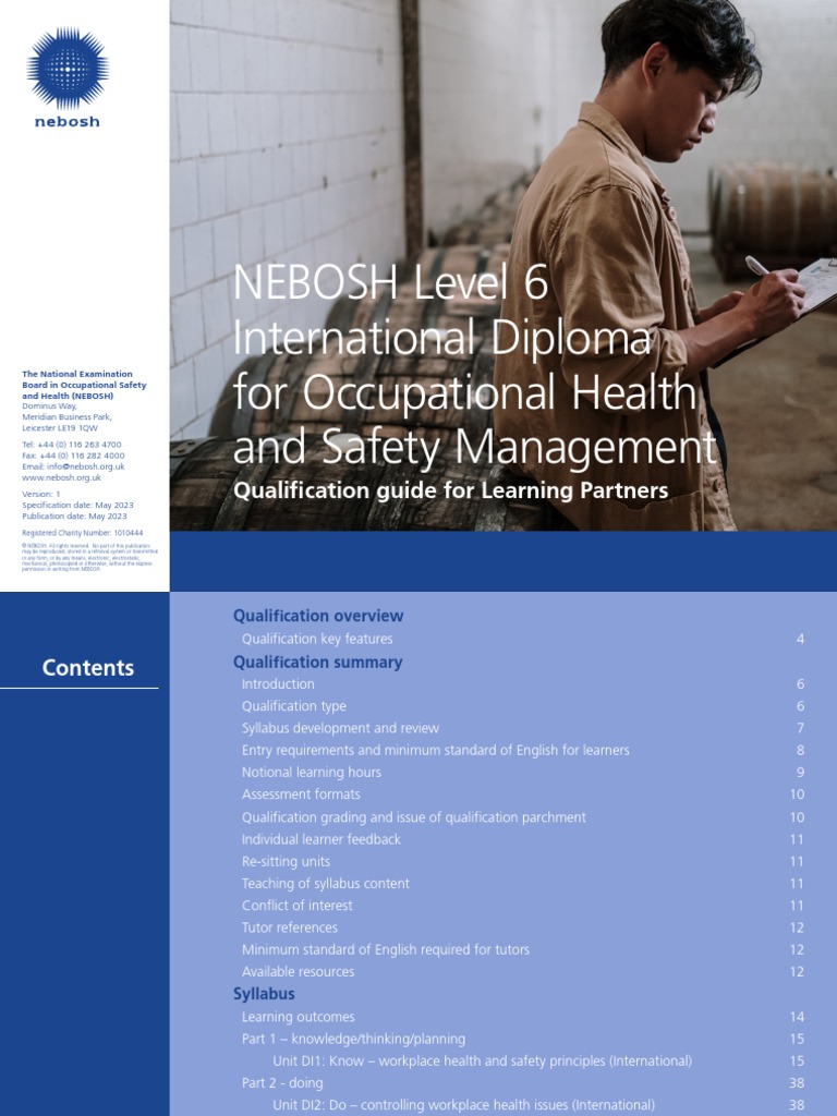 NEBOSH iDIP Learner Guide | PDF | Occupational Safety And Health | Safety