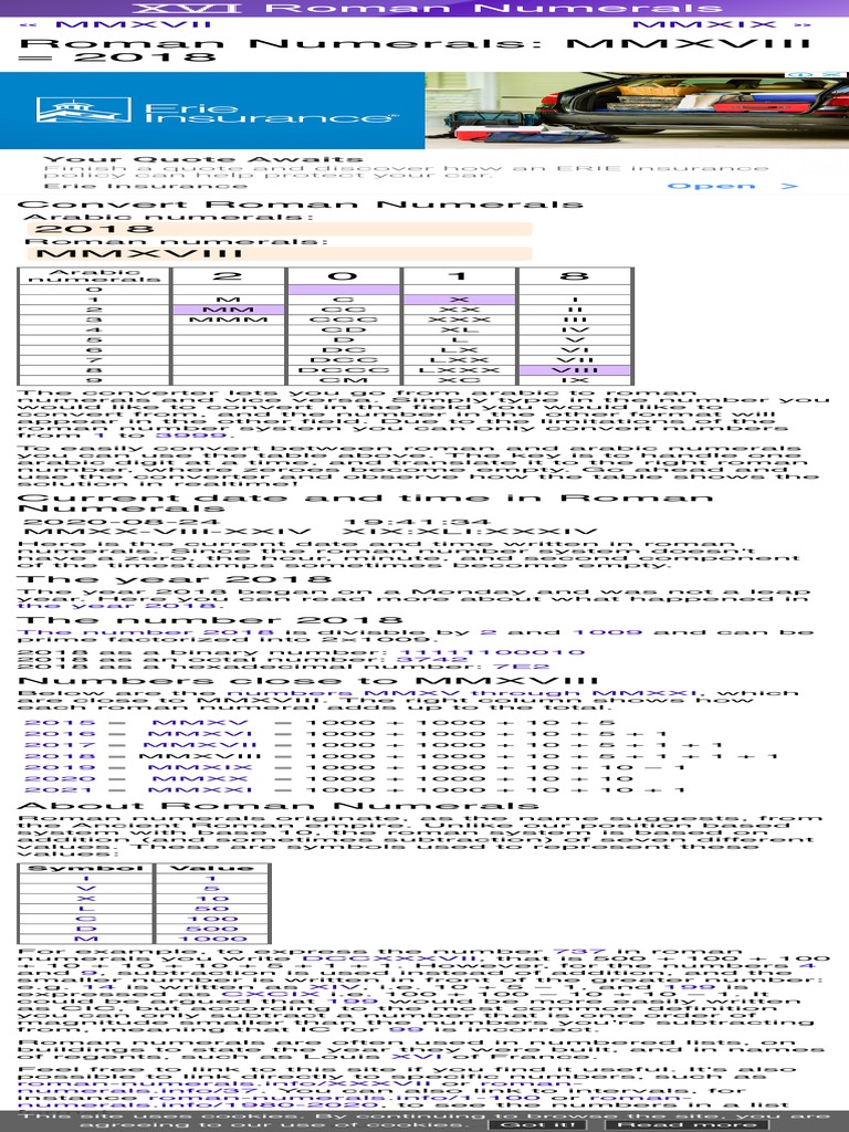 Roman to Arabic Numerals Converter | PDF | Elementary Mathematics ...