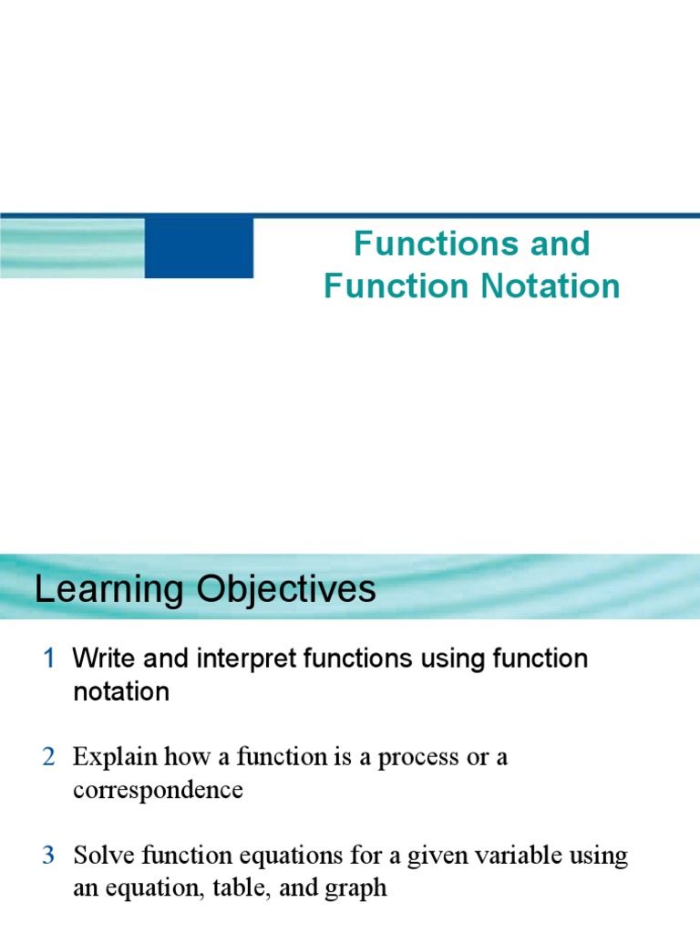 Functions and Function Notation | PDF
