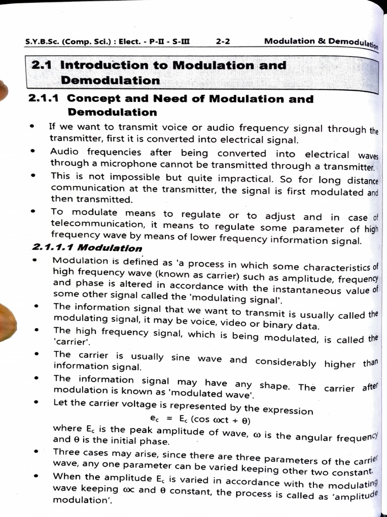 Elec 2 Modulation And Demodulation Pdf Modulation Digital Signal