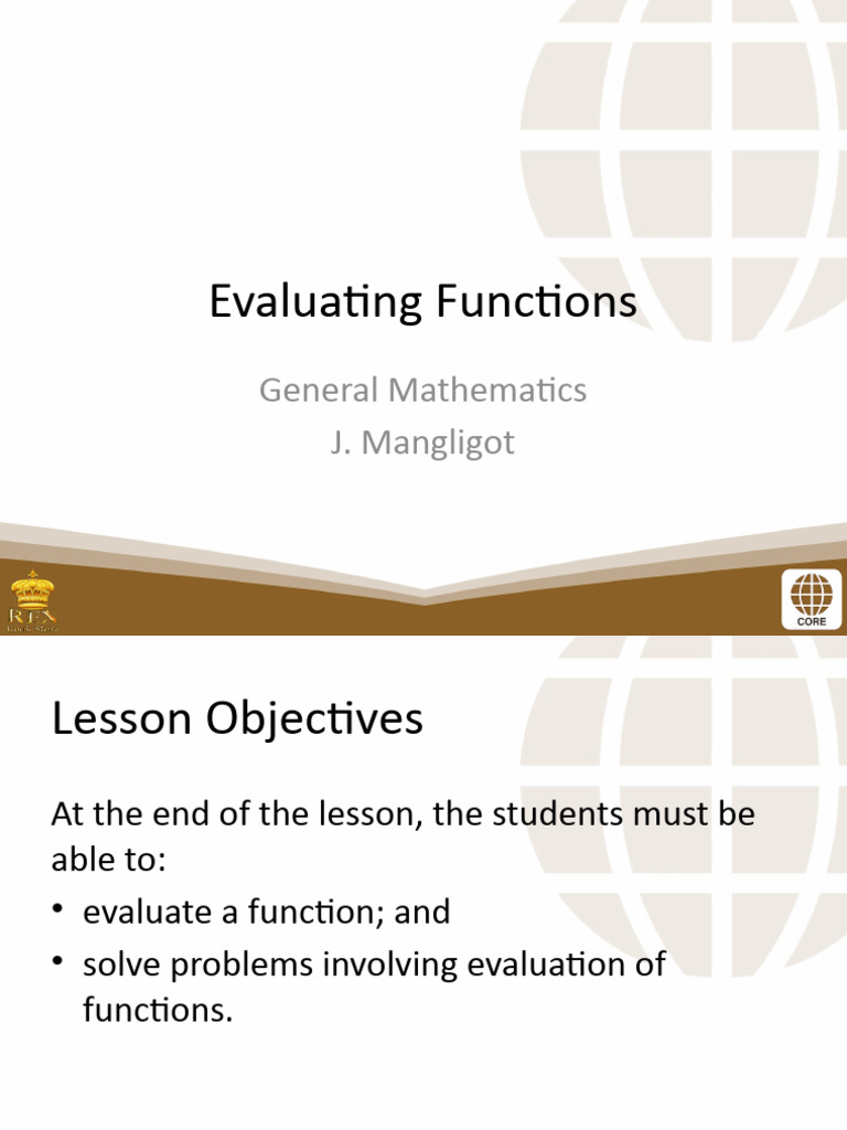 Evaluating and Solving Functions | PDF | Function (Mathematics) | Fahrenheit