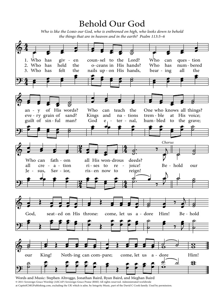 Behold+Our+God STW | PDF | Religious Belief And Doctrine | Theology