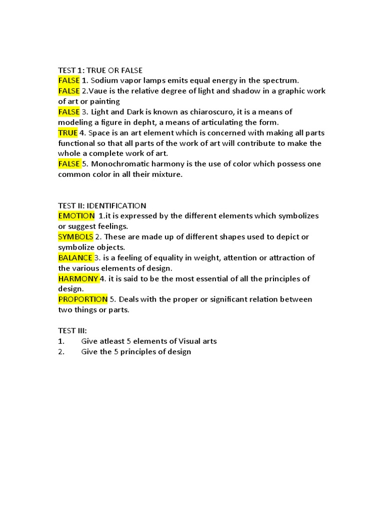 Art App Quiz | PDF | Art