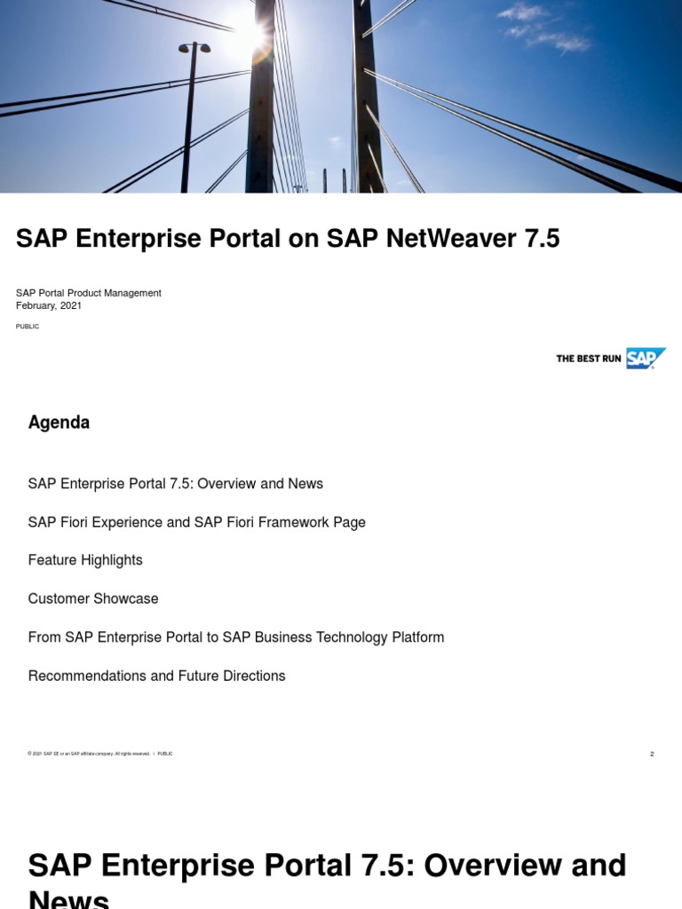 SAP Enterprise Portal On SAP NetWeaver 7.5 | PDF