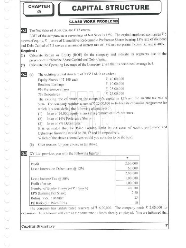 Financial Management Question Bank | PDF