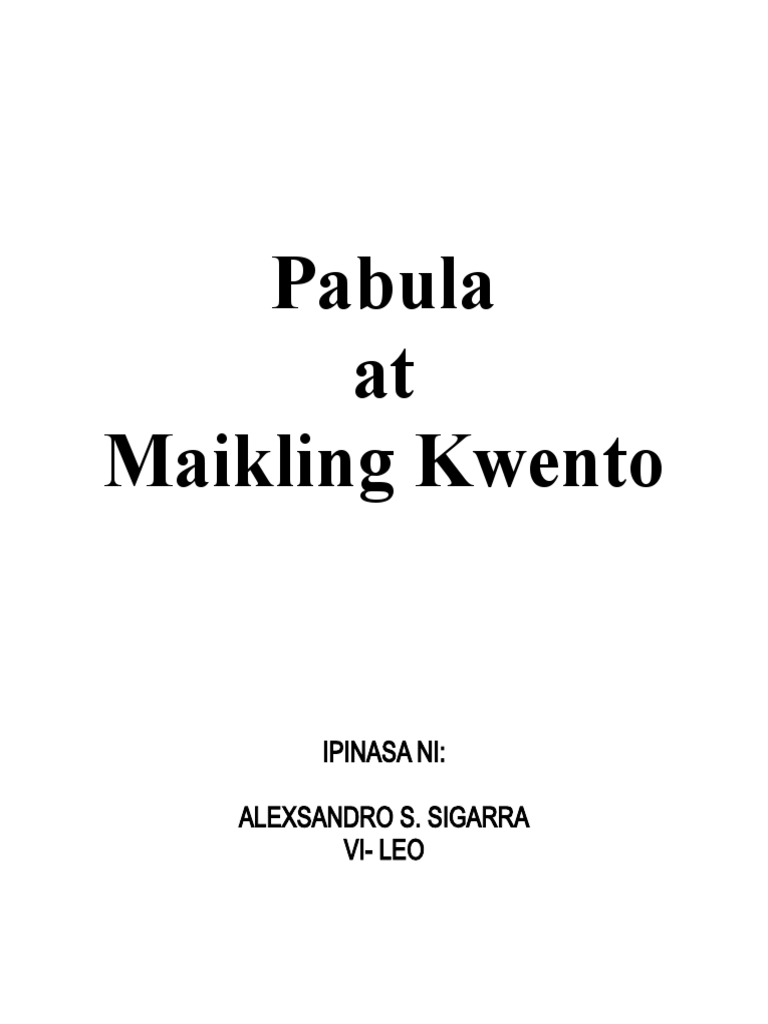 Pabula at Maiklimng Kwento | PDF