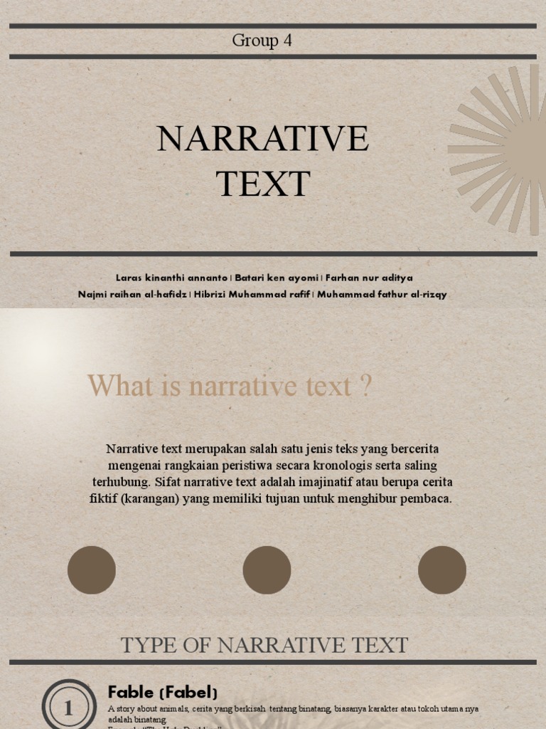 Types and Characteristics of Narrative Text | PDF | Snow White | Legends