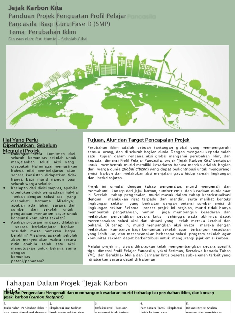 (190421) Puti Hamid - Projek Jejak Karbon Kita | PDF | Karier ...