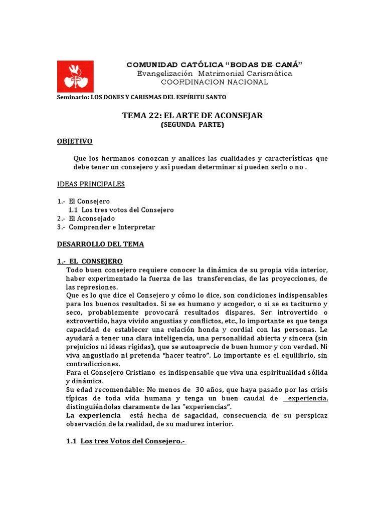 Arte de Aconsejar en Consejería Cristiana | PDF | Empatía