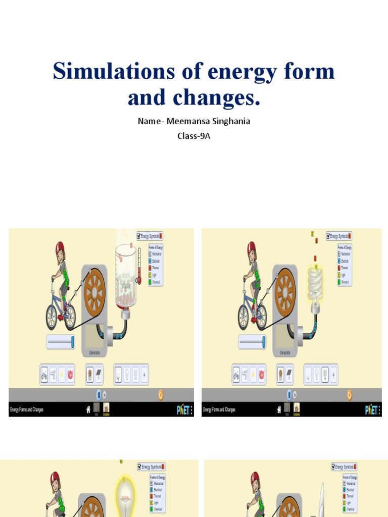 Simulations of Energy Form and Changes | PDF