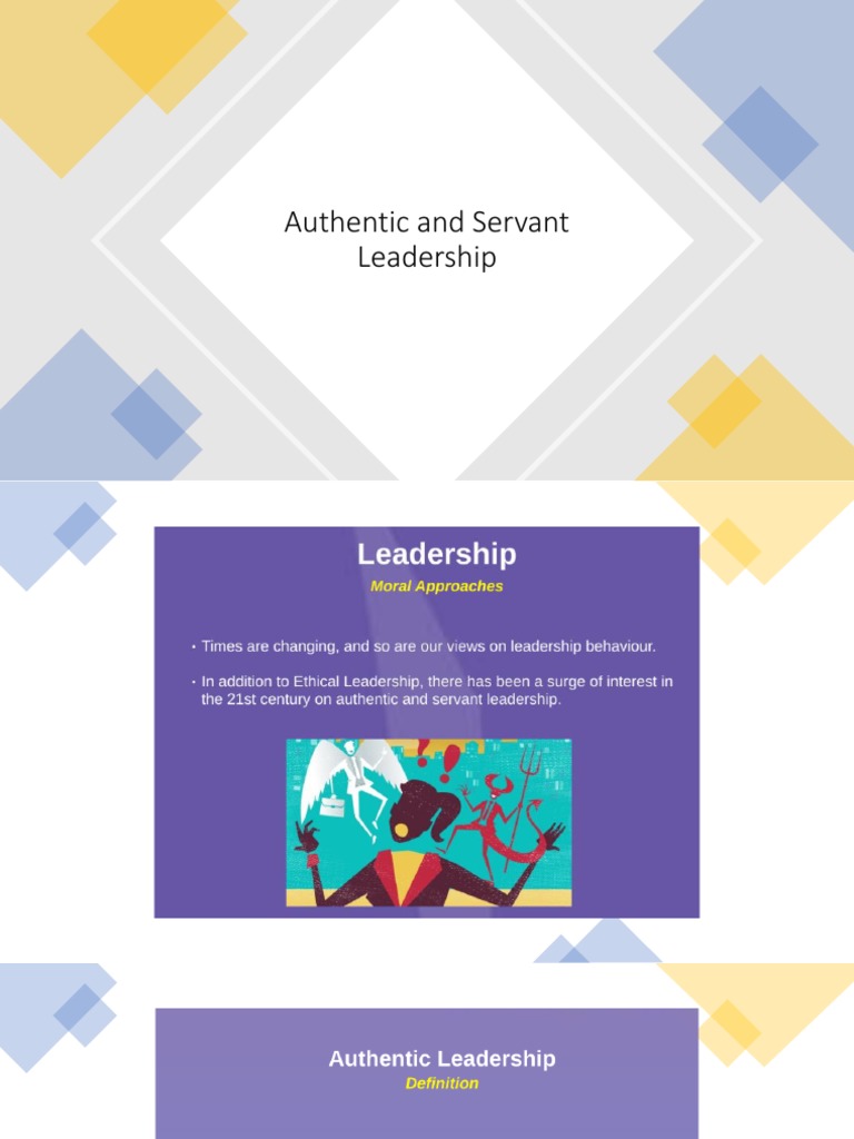 Authentic and Servant Leadership Lecture Slides | PDF